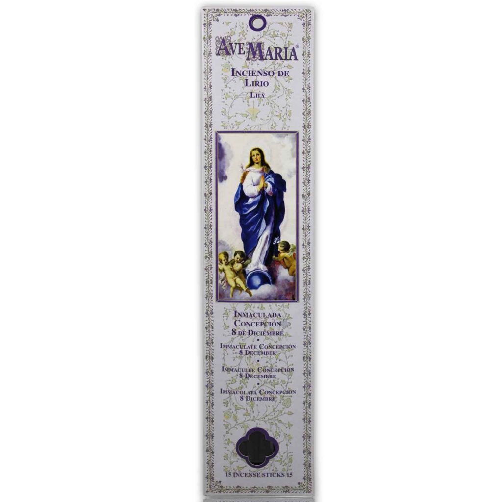 ≫ INCIENSO AVE MARIA STICK LIRIO-INMACULADA CONCEPCION 15 sticks · okira